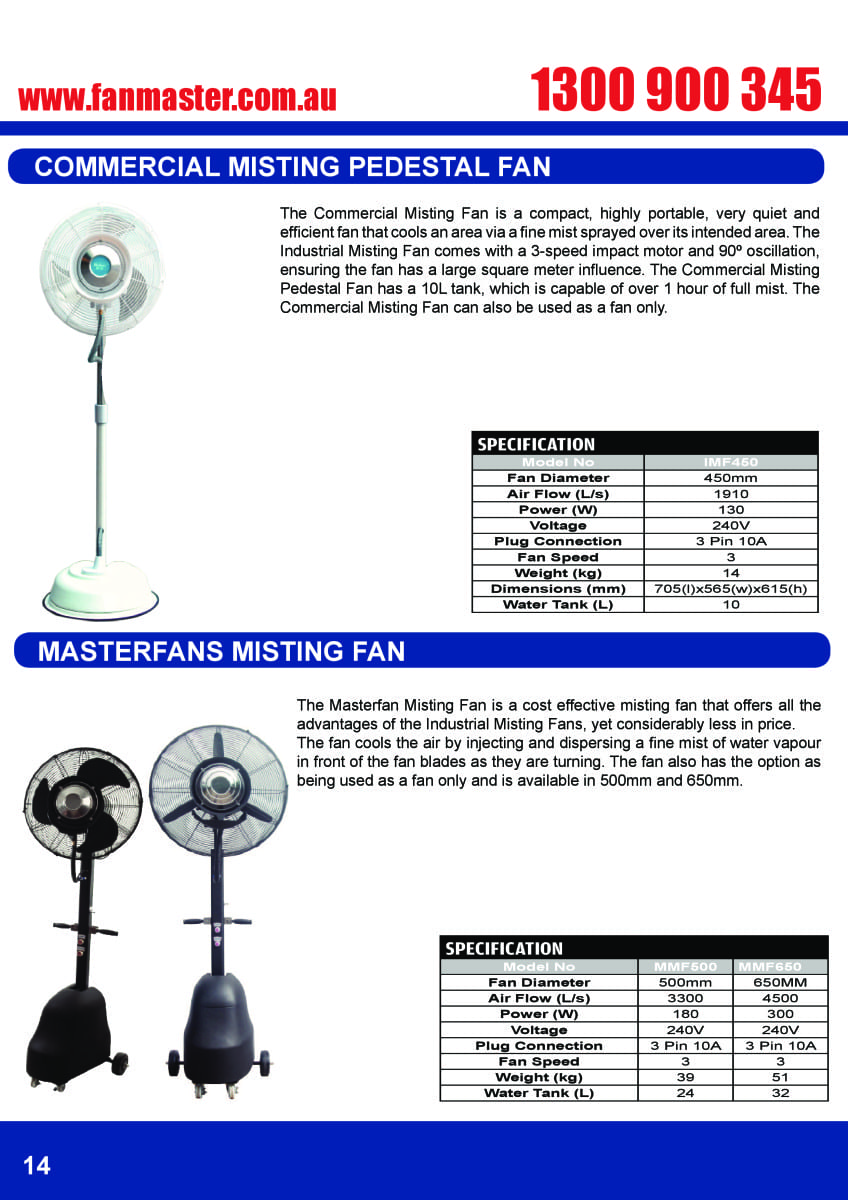 Catalogue - Fanmaster Cooling, Heating & Ventilation