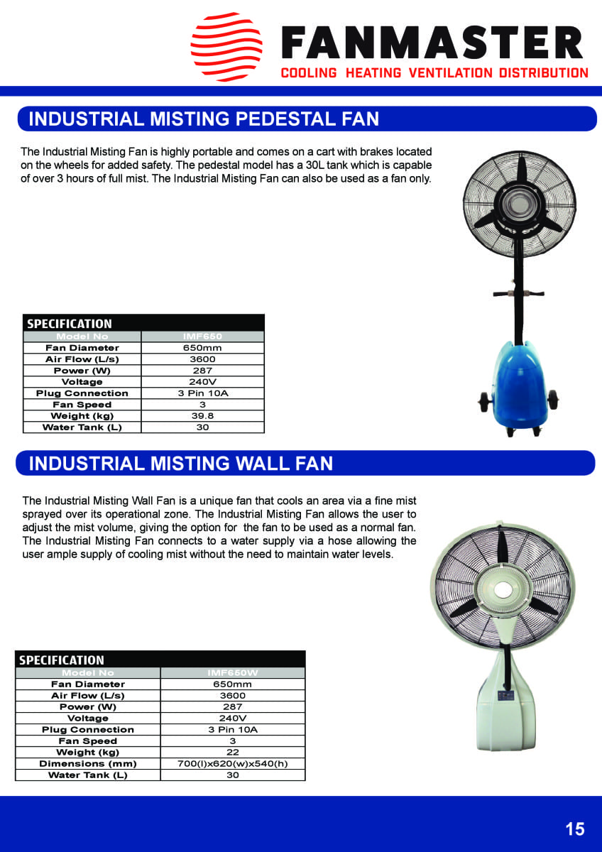 Catalogue - Fanmaster Cooling, Heating & Ventilation