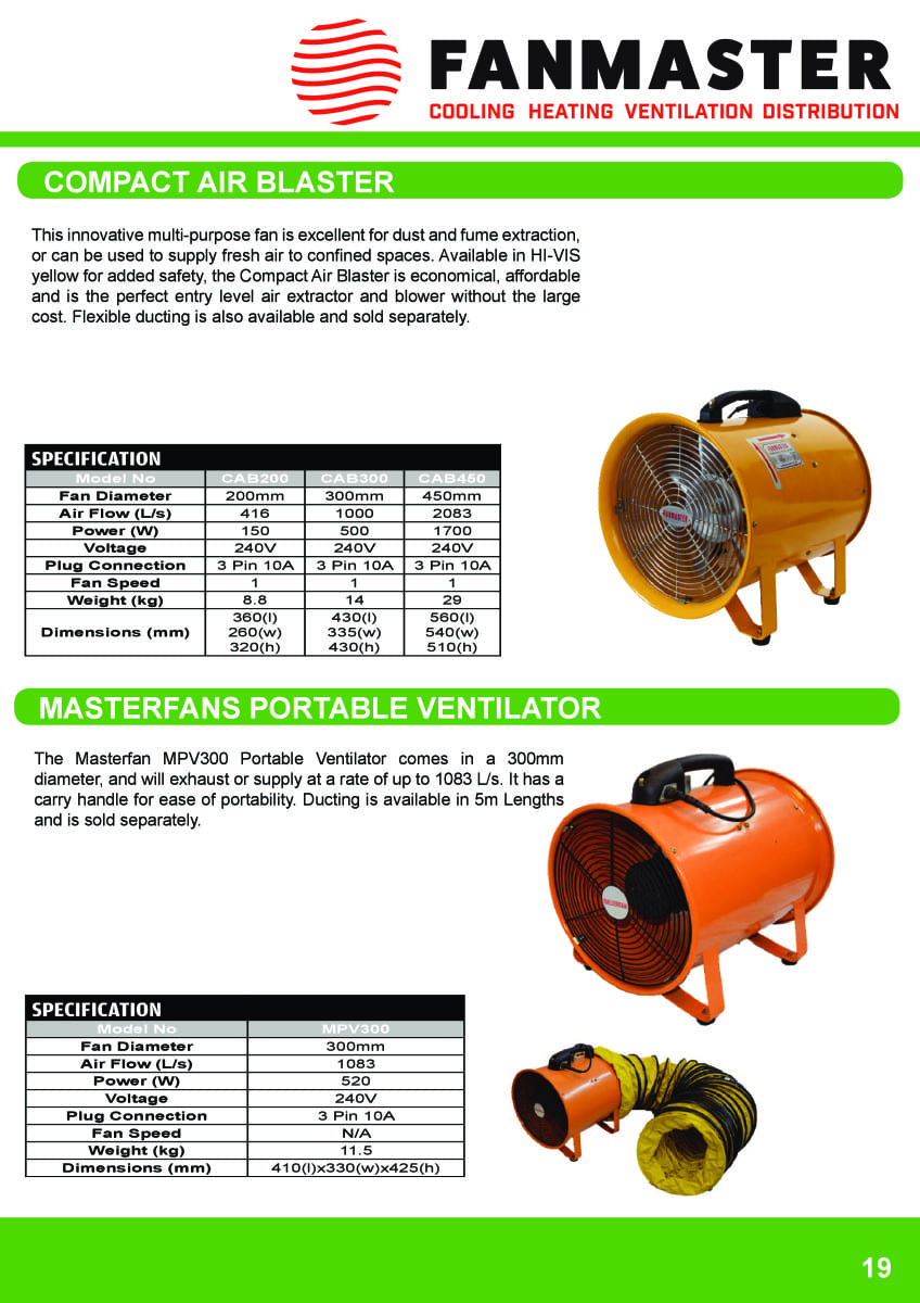 Catalogue - Fanmaster Cooling, Heating & Ventilation