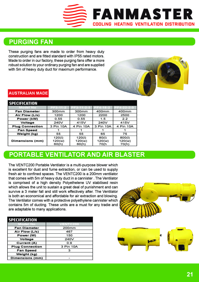 Catalogue - Fanmaster Cooling, Heating & Ventilation