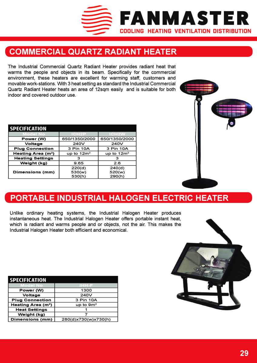 Catalogue - Fanmaster Cooling, Heating & Ventilation