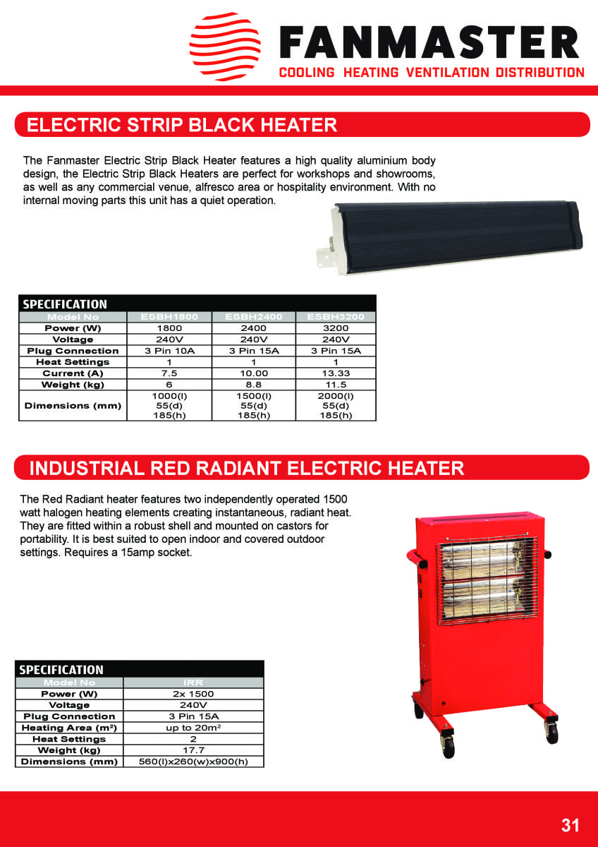 Catalogue - Fanmaster Cooling, Heating & Ventilation